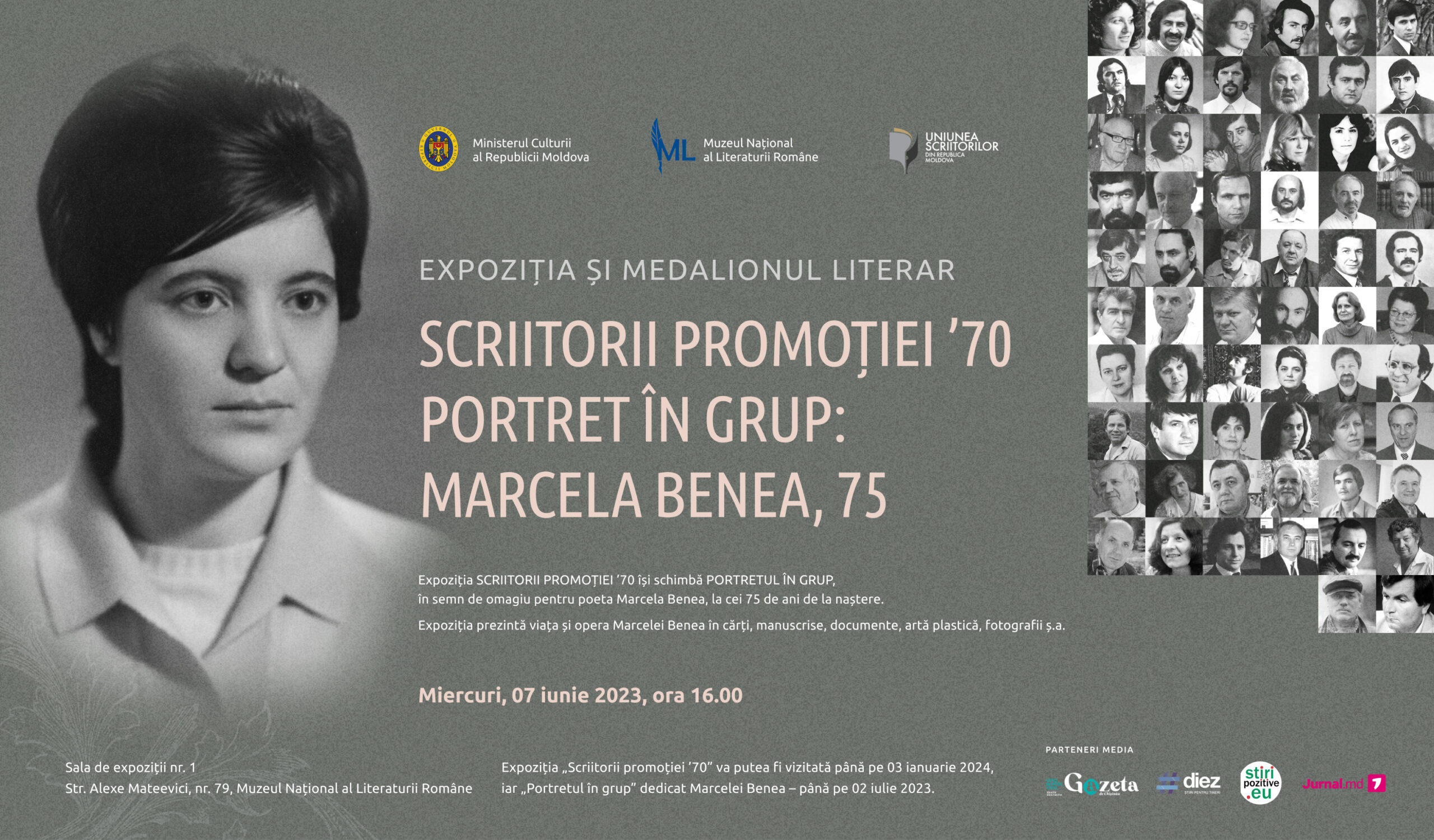 Expoziția și medalionul literar: „Scriitorii promoției ’70. Portret în ...